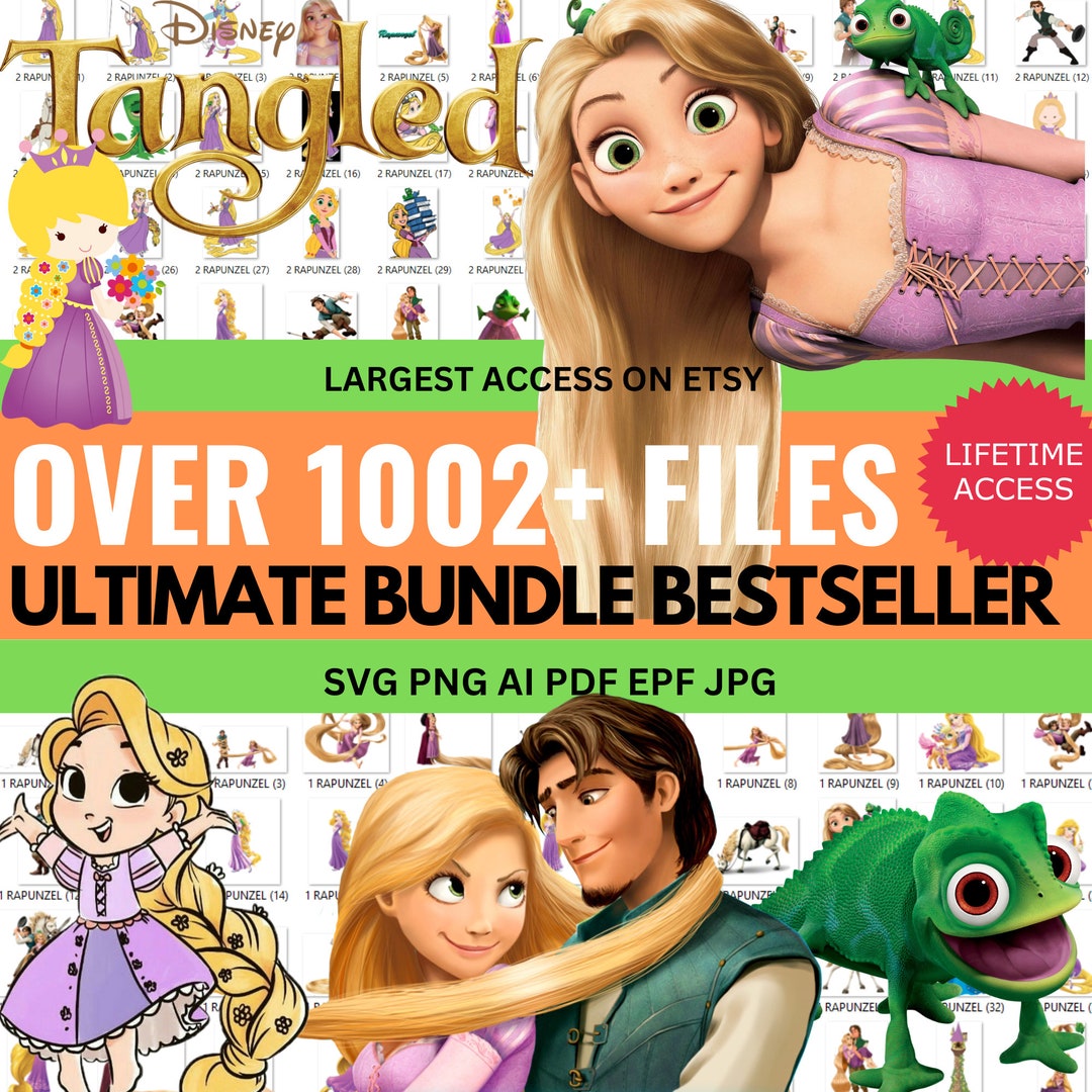 Largest Tangled Clipart PNG Tangled SVG Rapunzel Instant - Etsy Canada