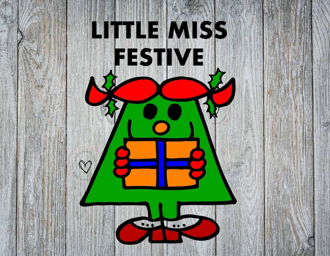 Little Miss Festive Christmas Svg Cut File, Svg Files for Cricut, Xmas ...