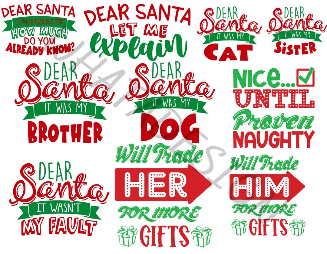 10 Xmas SVG Bundle, Christmas Svg, Winter Svg, Santa Svg, Christmas ...