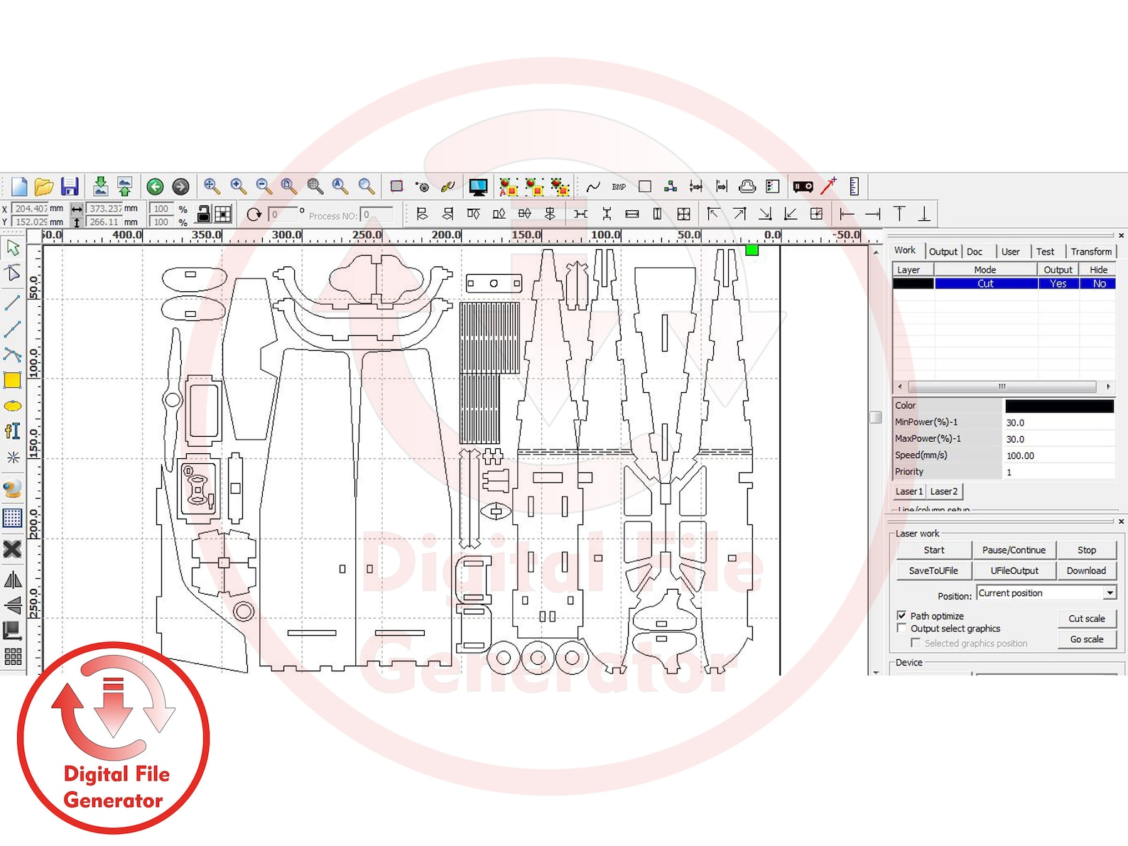 Cessna 3D Puzzle Air Plane Model for 1/8" or 3.1mm Wood - SVG / Dxf ...