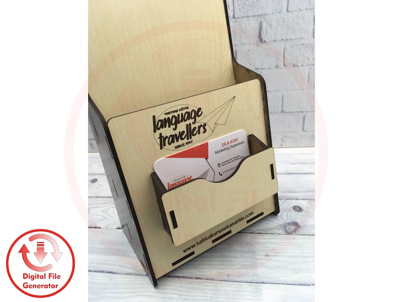 Desktop Brochure Holder 144x250mm for A6 Paper Size SVG / Dxf / Cdr ...