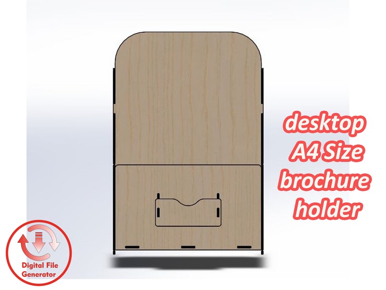 Desktop A4 Size Brochure Holder SVG / Dxf / Cdr / Ai / Pdf / Dwg Laser ...