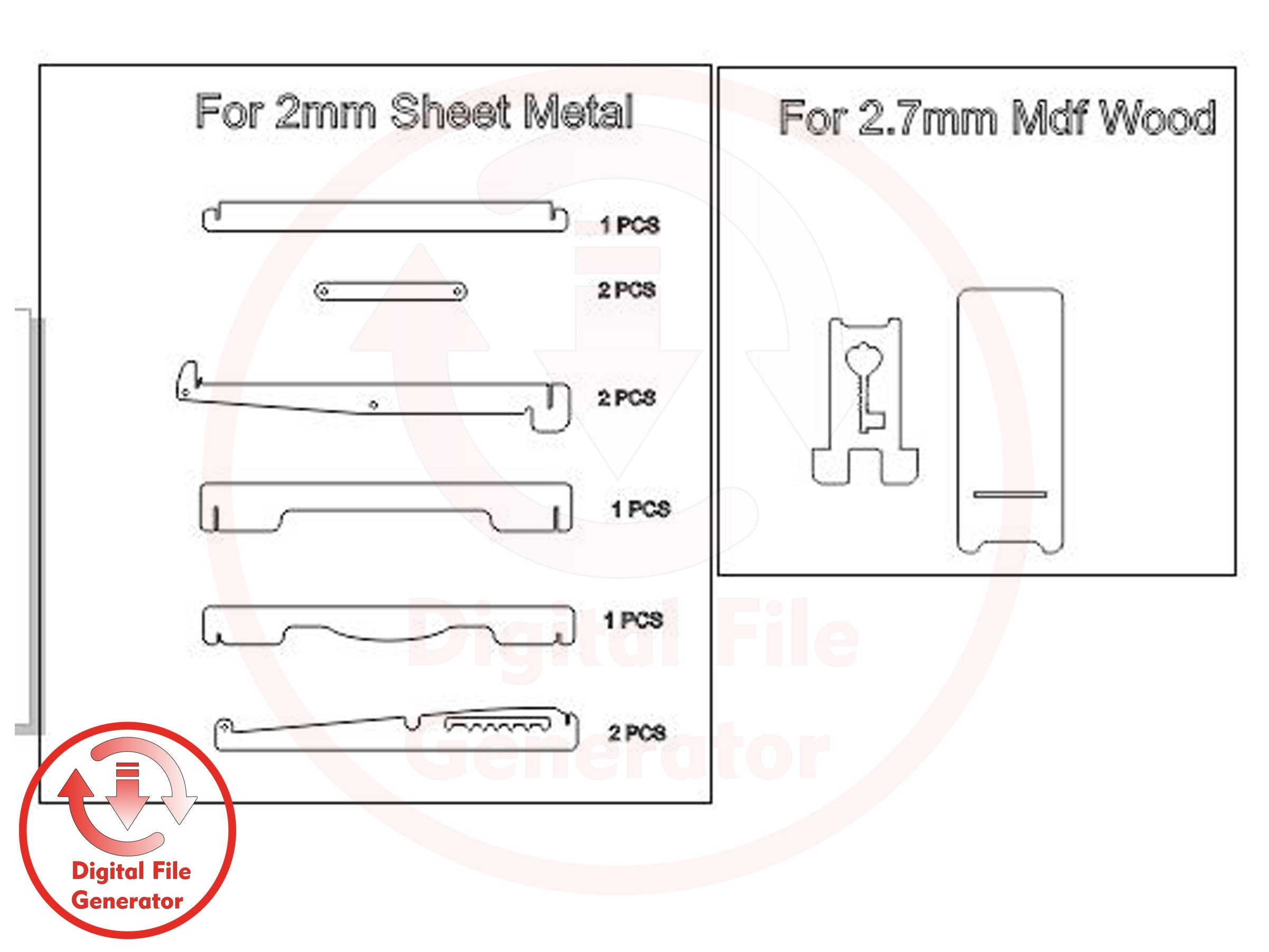 Laptop Notebook Stand for 2mm Sheet Metal SVG / Dxf / Cdr / Ai / Pdf ...