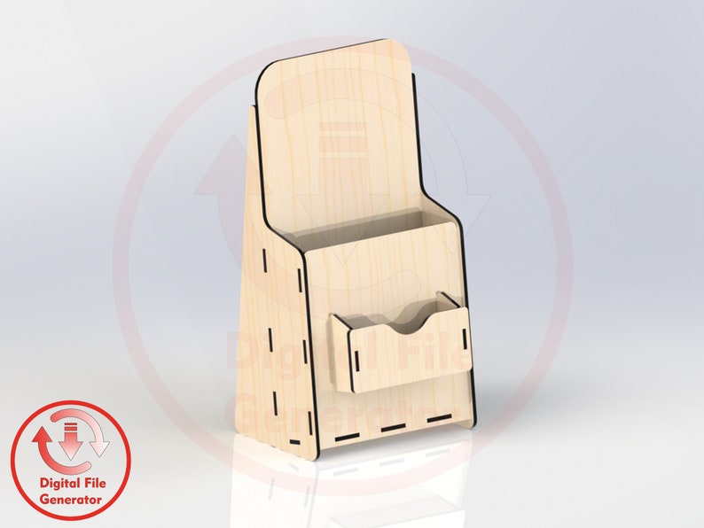 Desktop Brochure Holder 144x250mm for A6 Paper Size SVG / Dxf / Cdr ...