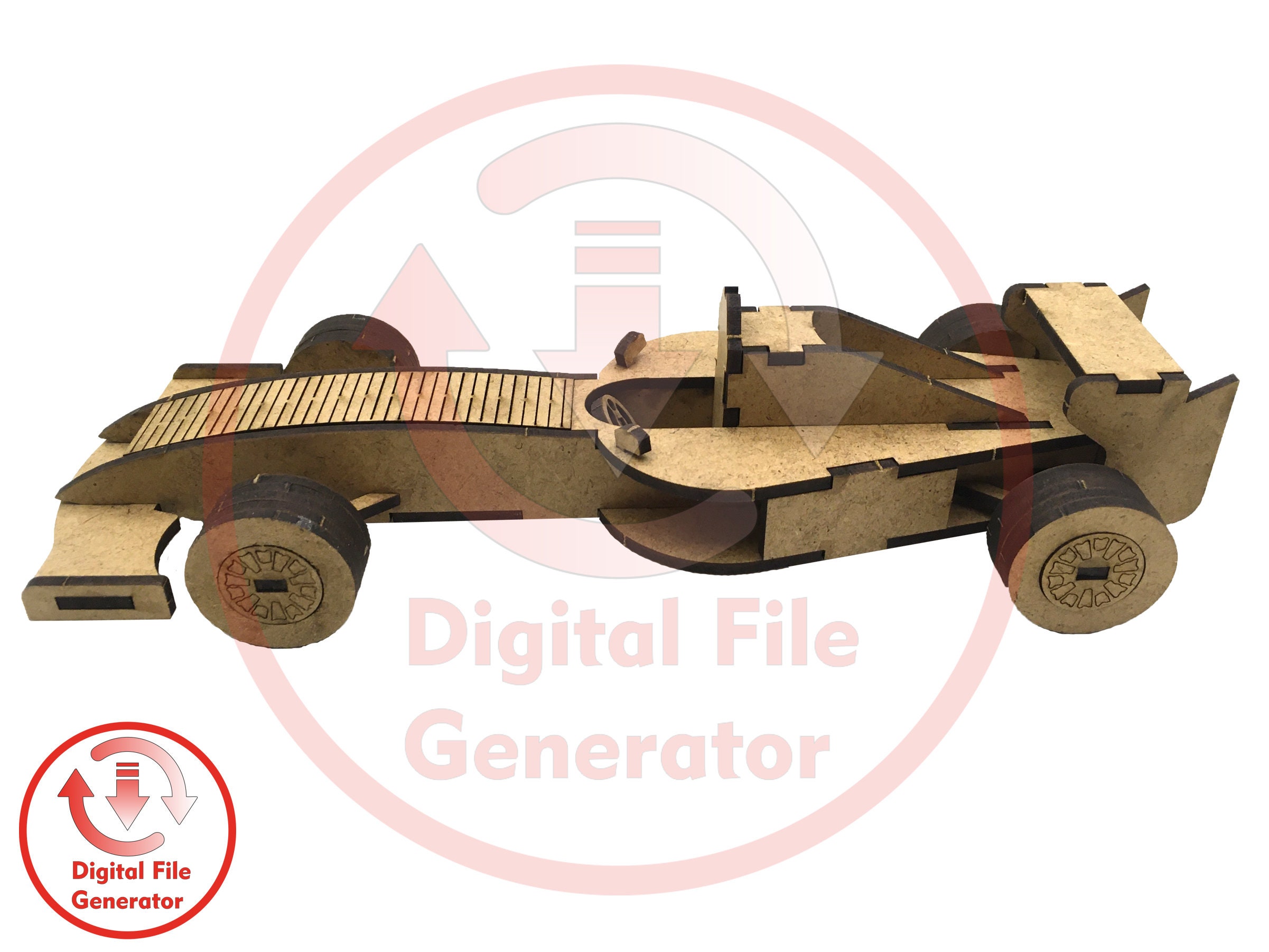 F1 Formula Car Model for 1/8" or 3.1mm Thk Wood - SVG / Dxf / Cdr / Ai ...