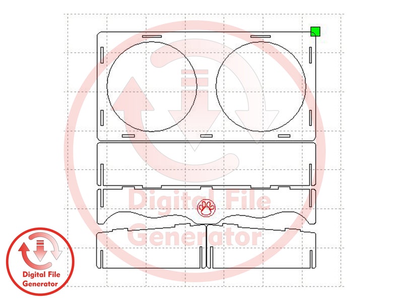 Pet Bowl Cat Dog Bowl SVG / Dxf / Cdr / Ai / Pdf / Dwg Laser Cut File ...