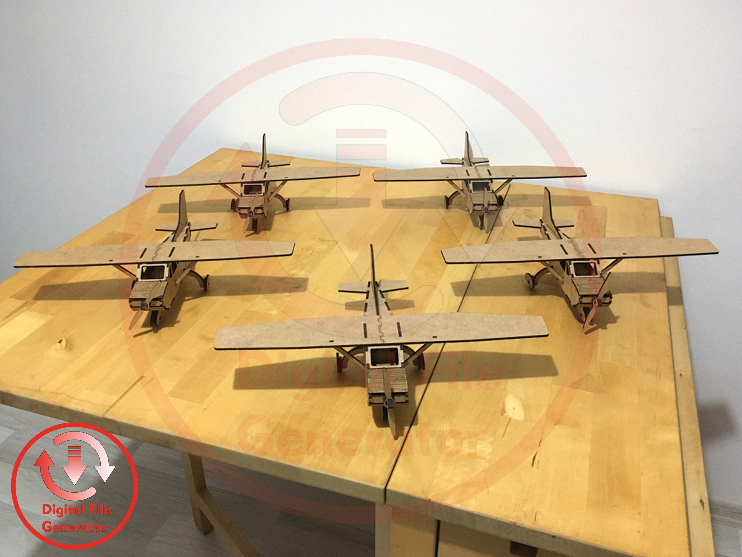Cessna 3D Puzzle Air Plane Model for 1/8" or 3.1mm Wood - SVG / Dxf ...