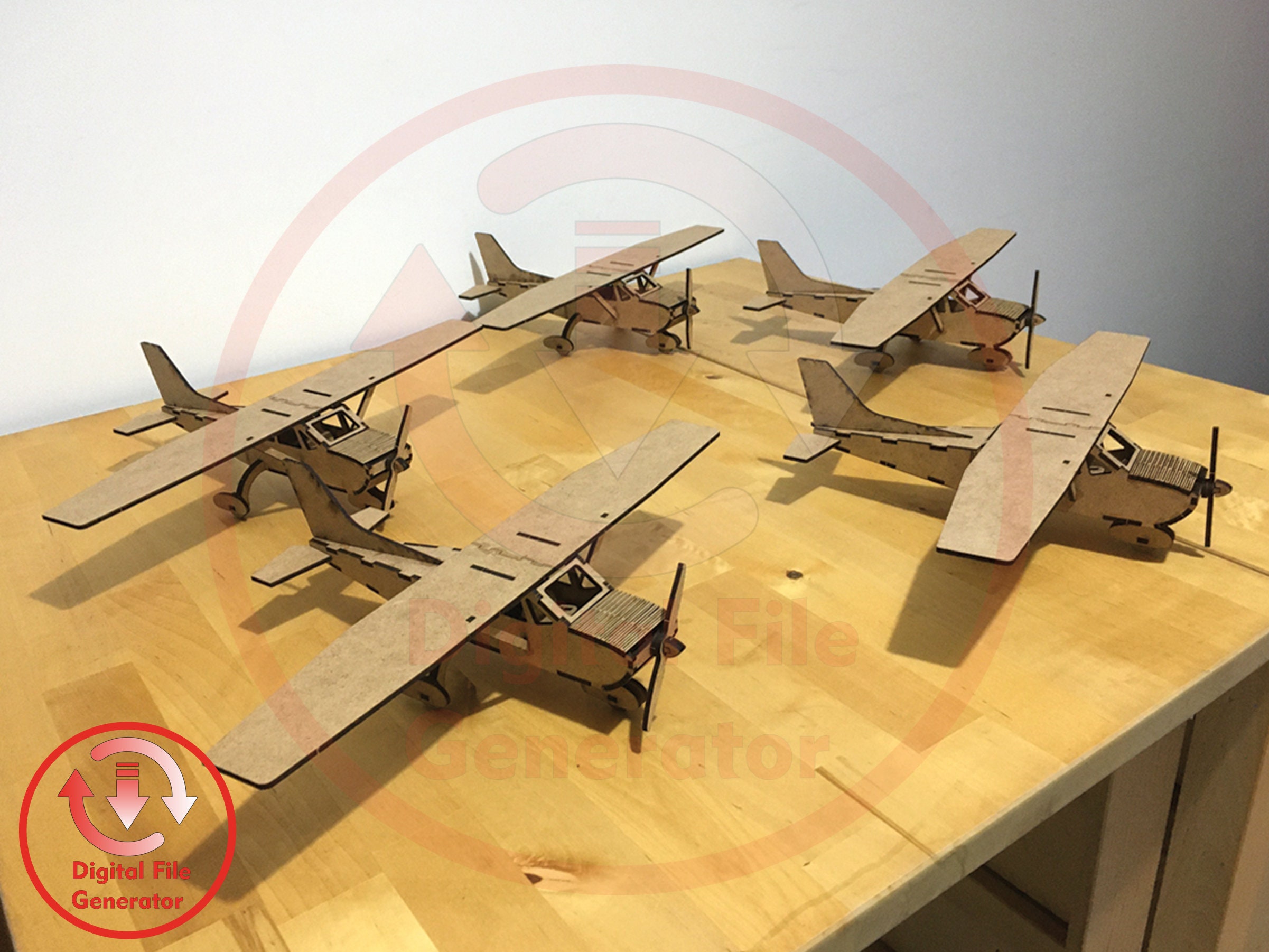Cessna 3D Puzzle Air Plane Model for 1/8" or 3.1mm Wood - SVG / Dxf ...