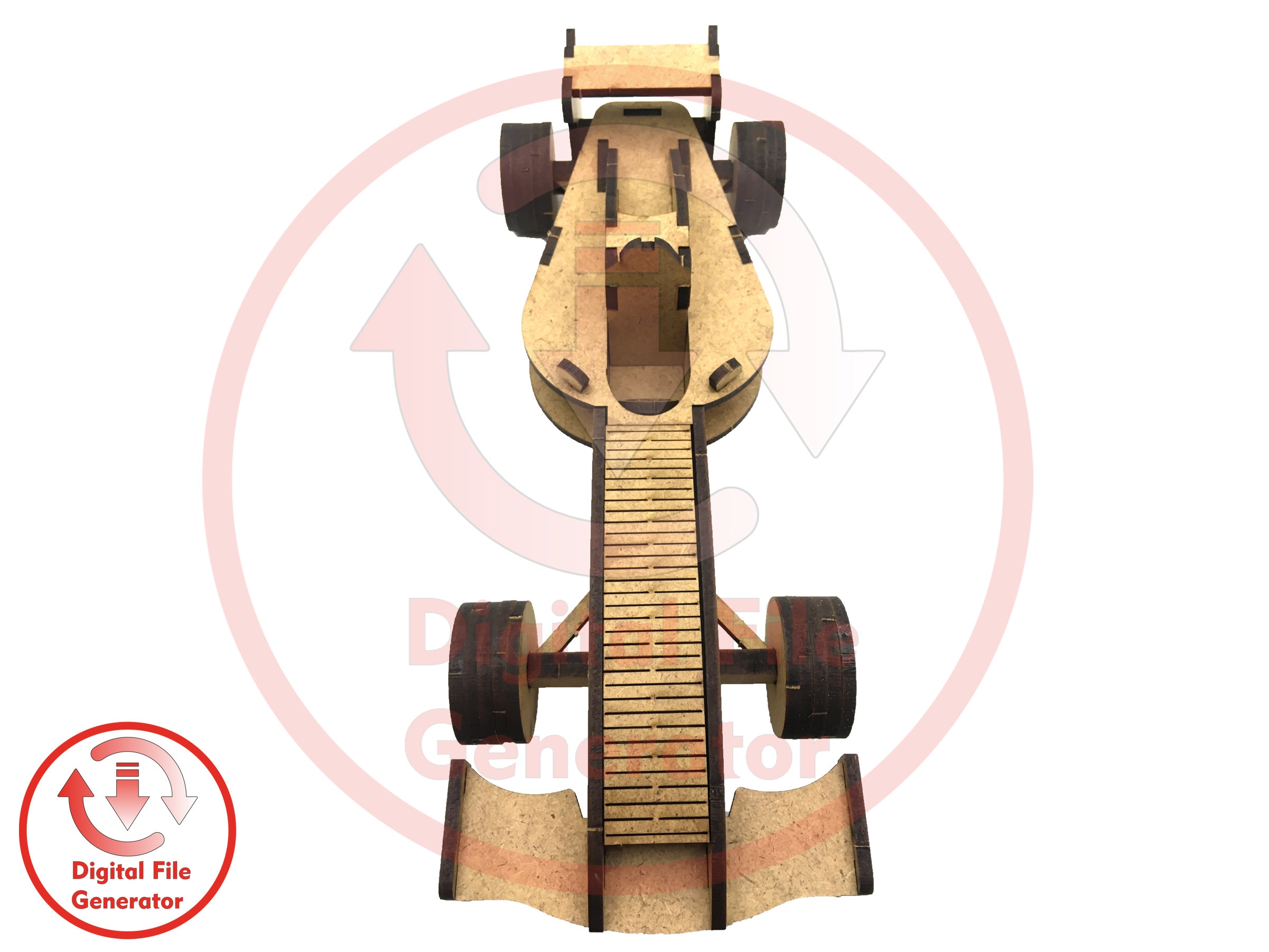 F1 Formula Car Model for 1/8" or 3.1mm Thk Wood - SVG / Dxf / Cdr / Ai ...