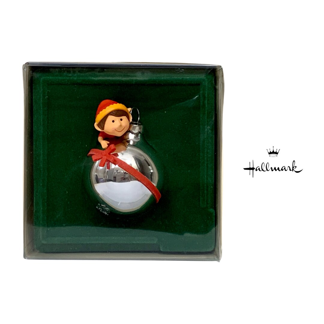 Hallmark "peeking Elf" Keepsake Ornament, Hallmark Elf Silver Ball ...