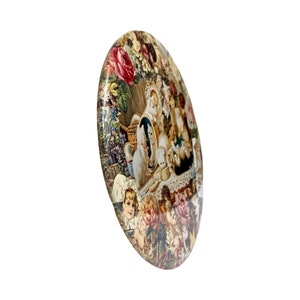Romantic Victorian Cat Pocket Mirror, (3" D) Pocket Mirror, Vanity ...