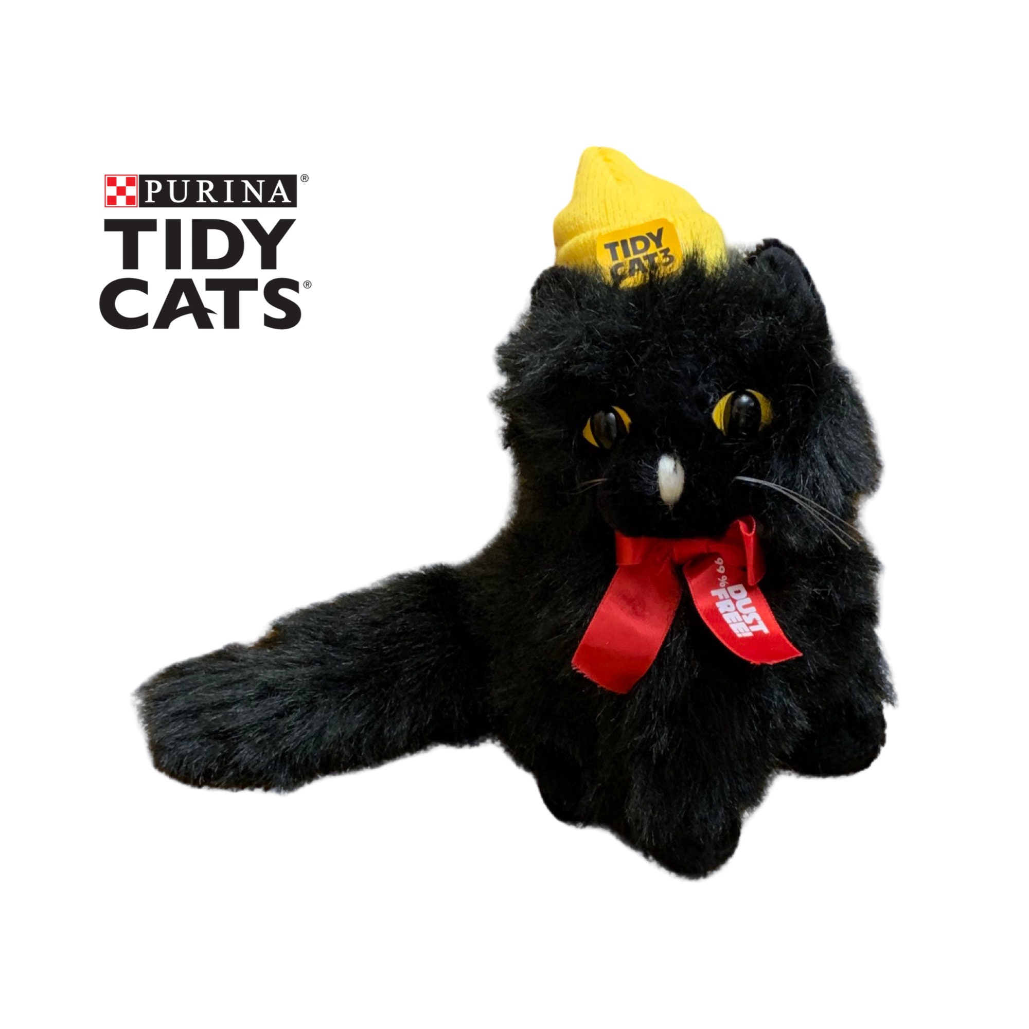Tidy Cat 3 - Black Kitten W/ Hat Brand Advertising Stuffed Plush ...