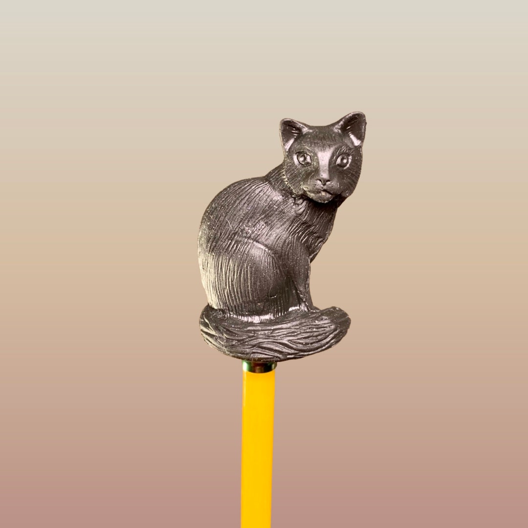 Halloween "cat" Pencil Topper, Black, Vintage - (1989) - Etsy