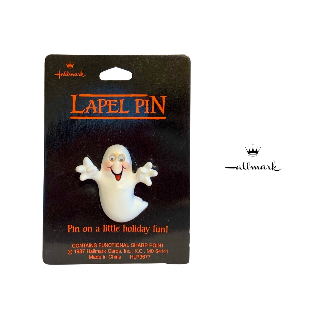 Hallmark Halloween "ghost" Lapel Pin, Halloween Ghost Jewelry, Hallmark ...