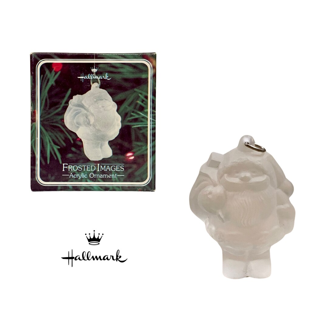 Hallmark "santa" Frosted Images Acrylic Ornament, Hallmark Tree-trimmer ...