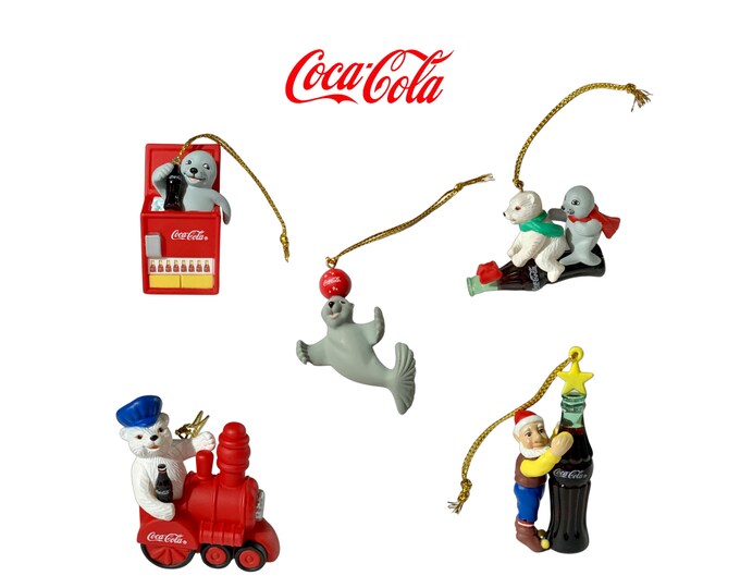 Coca-cola® Trim A Tree Collection, Christmas Miniature Ornament Set ...