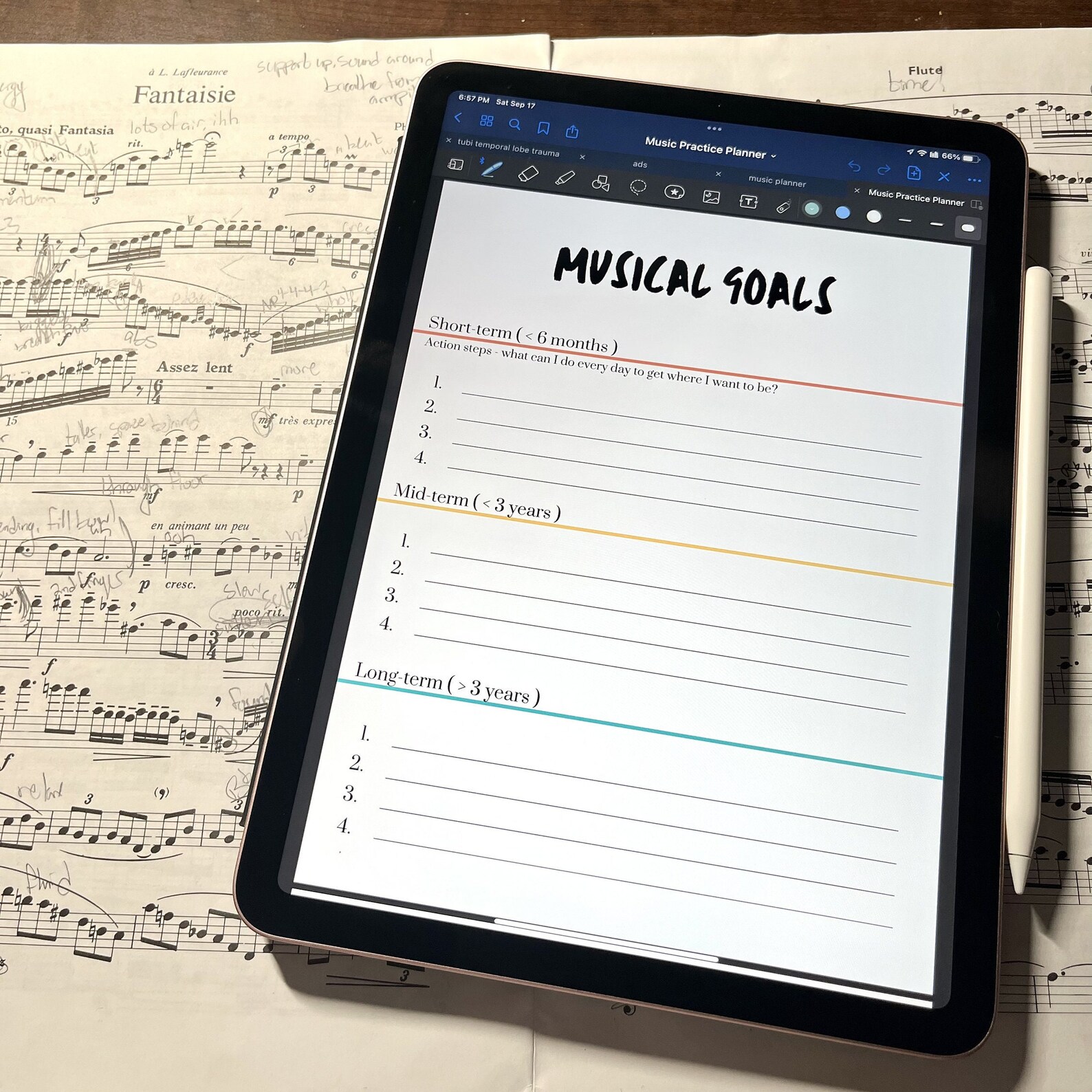 Music Practice Planner Printable | Piano Guitar Violin Flute Trumpet ...