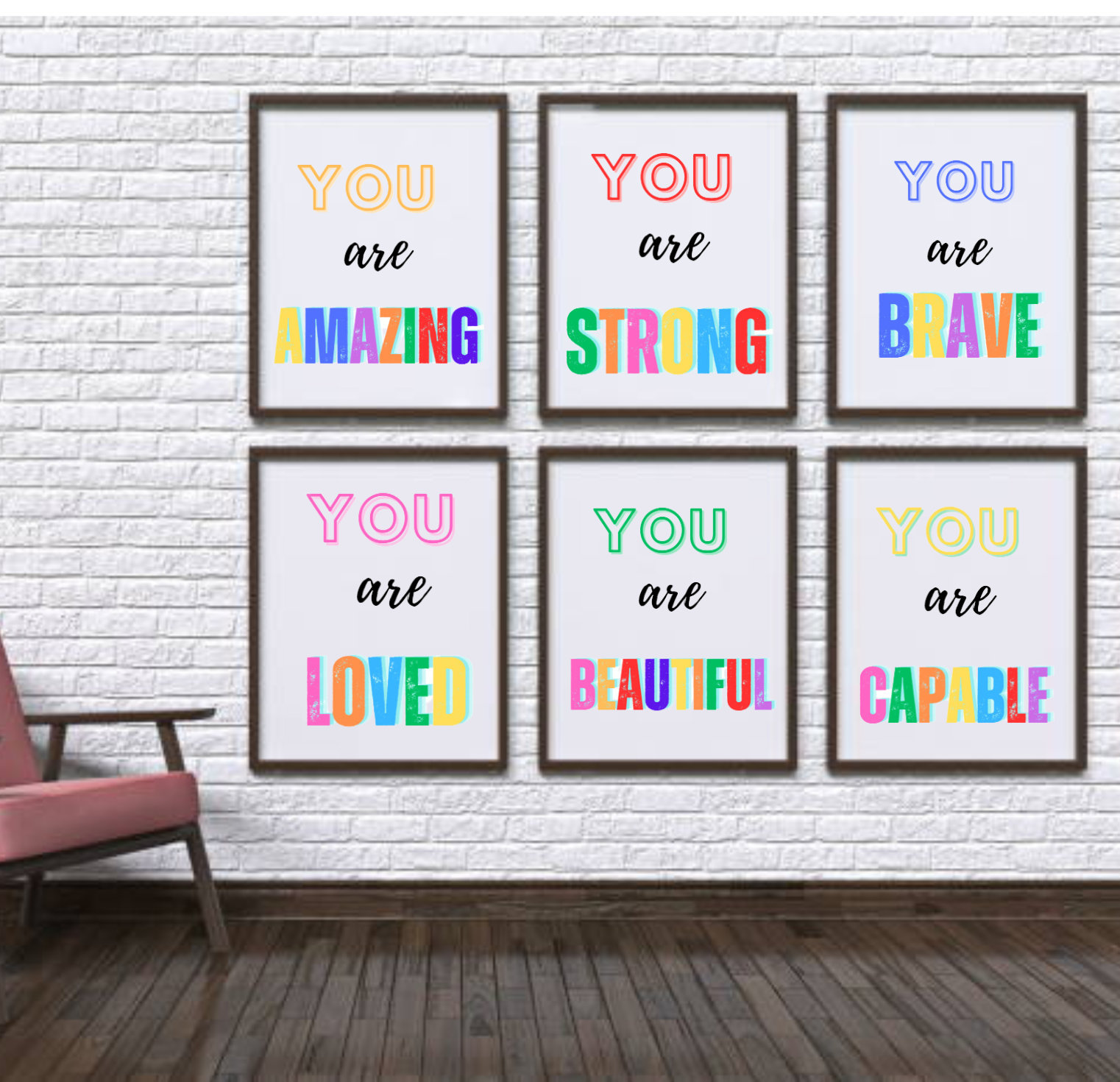 You Are Posters, Kids Bedroom, Decor, Empowerment, Prints, 6 Piece - Etsy