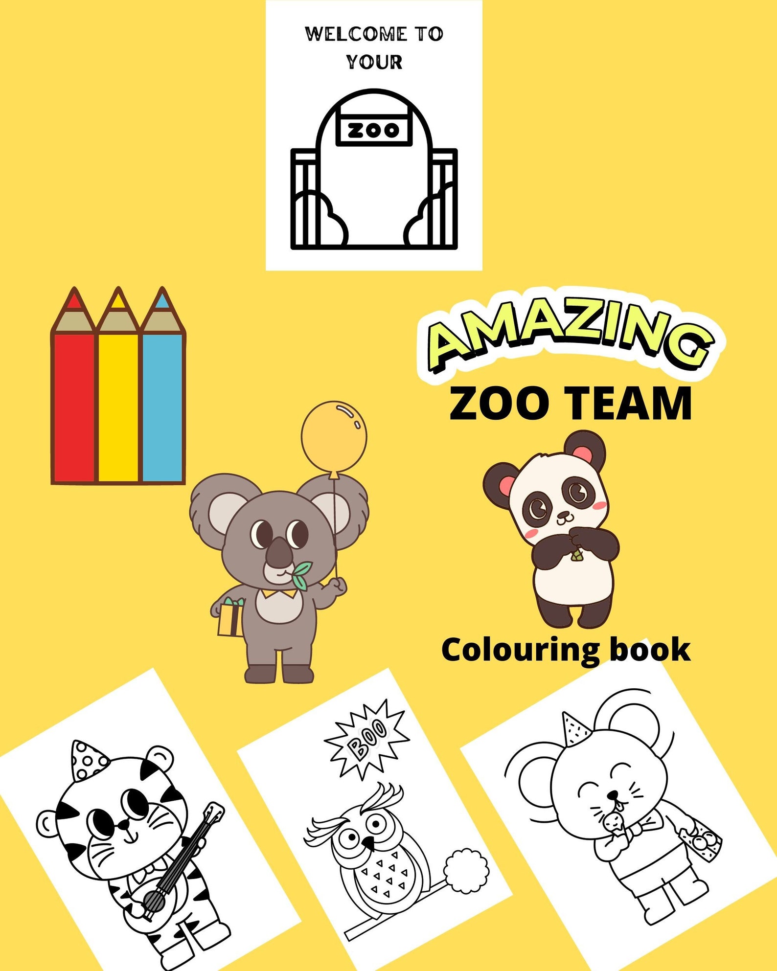 Printable Colouring Pages for Kids,instant Download Pdf, 30 Pages of ...