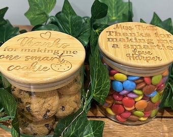 Engraved Teachers Smartie Jar End of Term Gift - Teachers End of Year ...