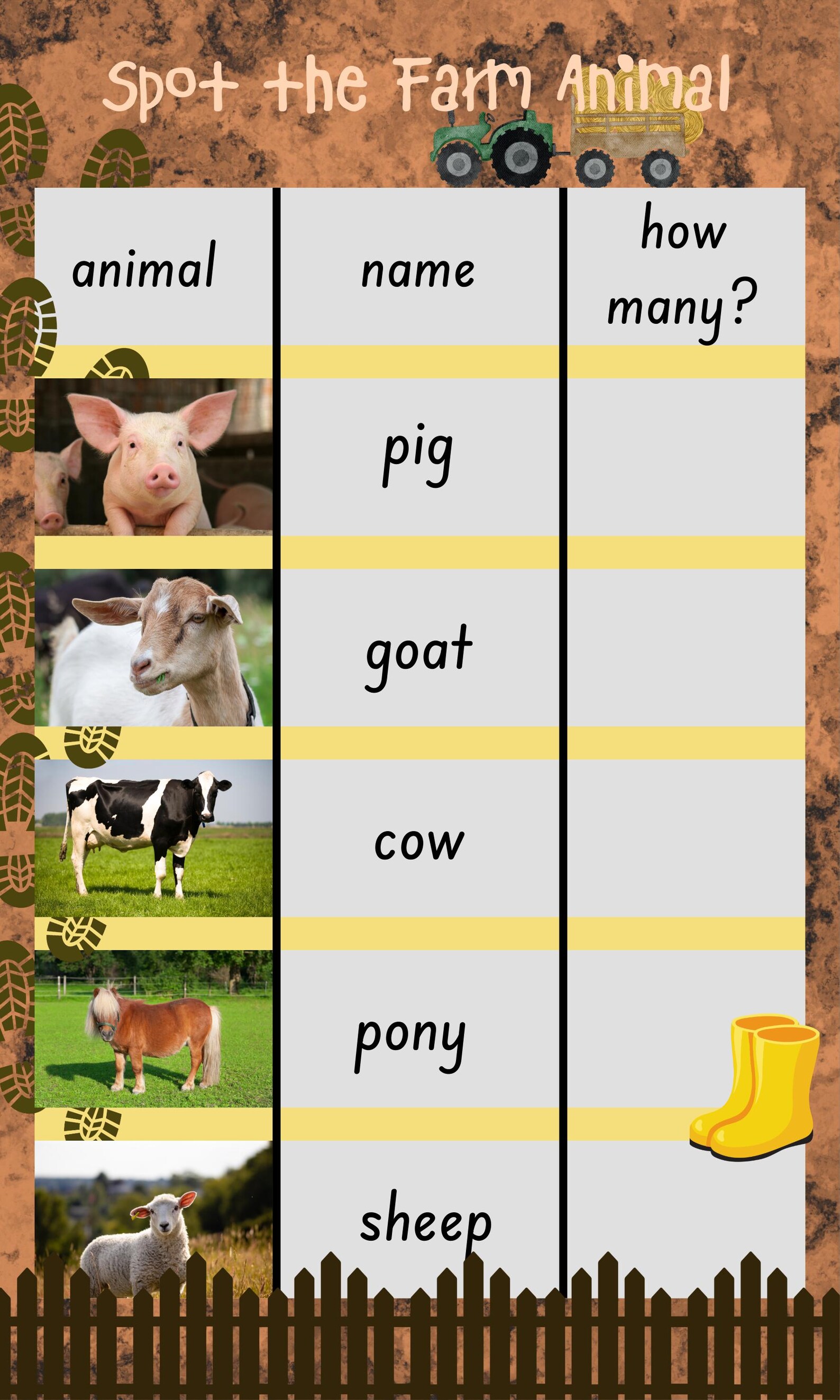 Farm Animal Activity Pack for Children Kids Day Out Educational Fun - Etsy