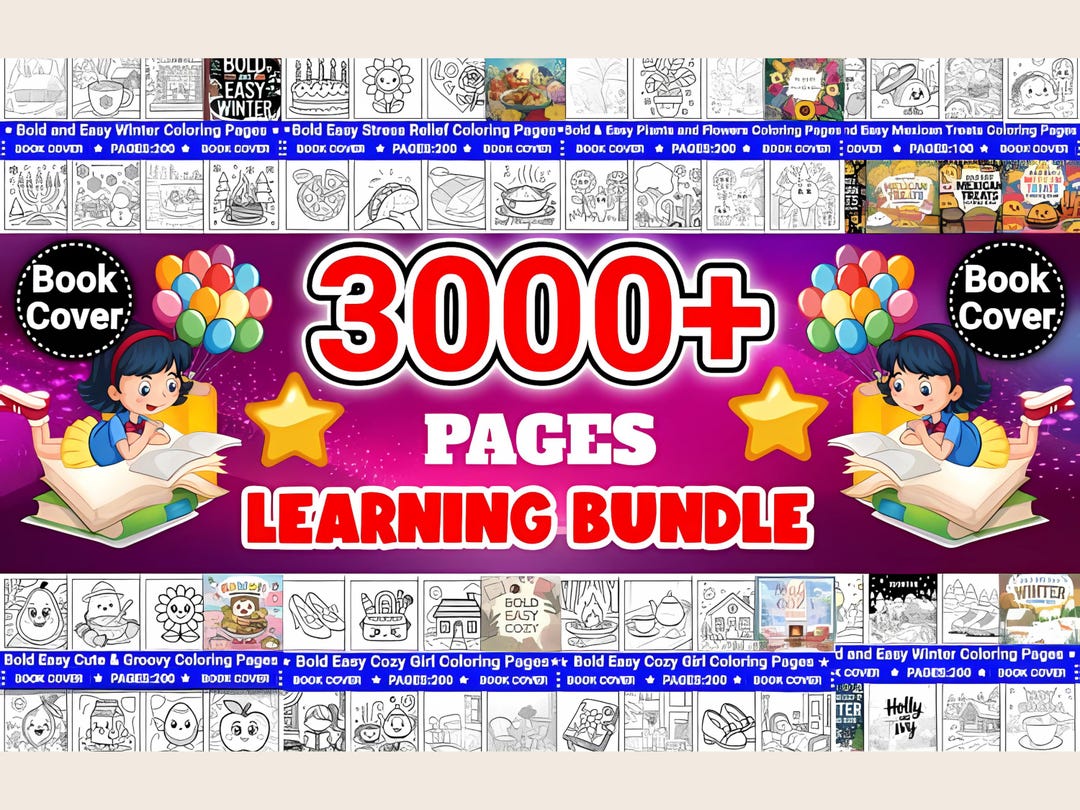 Bold and Easy Bundle Coloring Pages,groovy Coloring Pages, Simple and ...