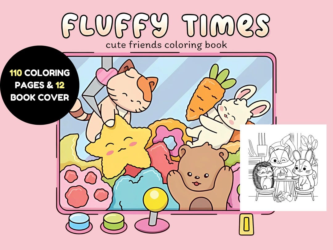 Bold and Easy Fluffy Times Coloring Page, Fluffy Times Cozy Coloring ...
