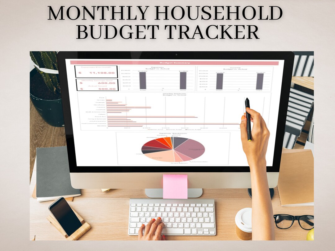 Monthly Household Budget Tracker Budget Spreadsheet Income Expense