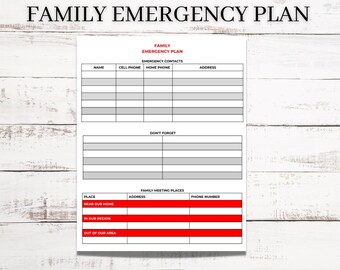In Case of Emergency List - Etsy