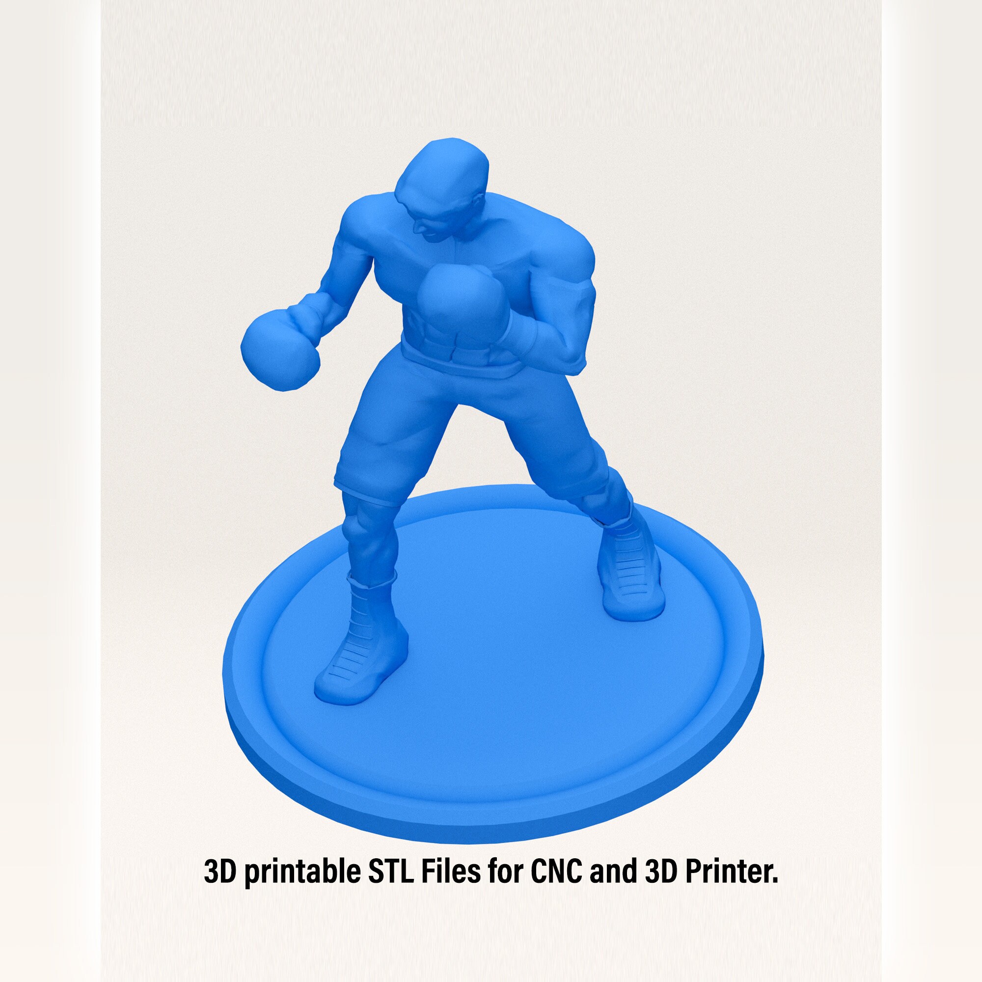 Boxing Fighter 3d Printable STL Files for CNC and 3D Printers - Etsy ...