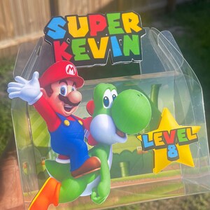 Super Mario Princesss Peach Any Character Clear 3d Gable Box Favor Box ...