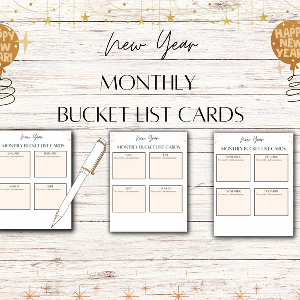 New Year Bucket List - Etsy