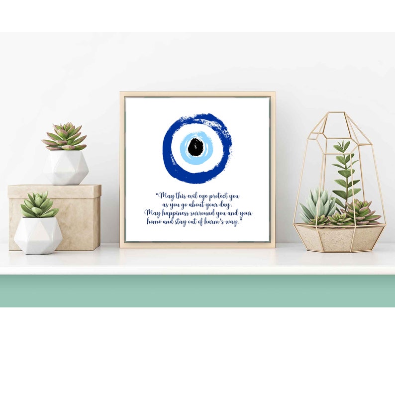 EVIL EYE , Bad Luck Catcher Nazarlik With a Beautiful Wish Quote for ...