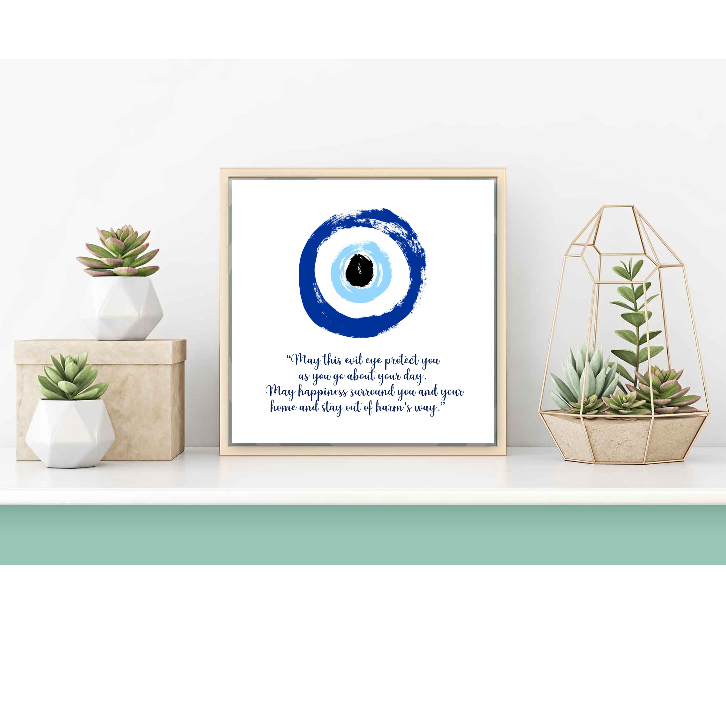 EVIL EYE , Bad Luck Catcher Nazarlik With a Beautiful Wish Quote for ...