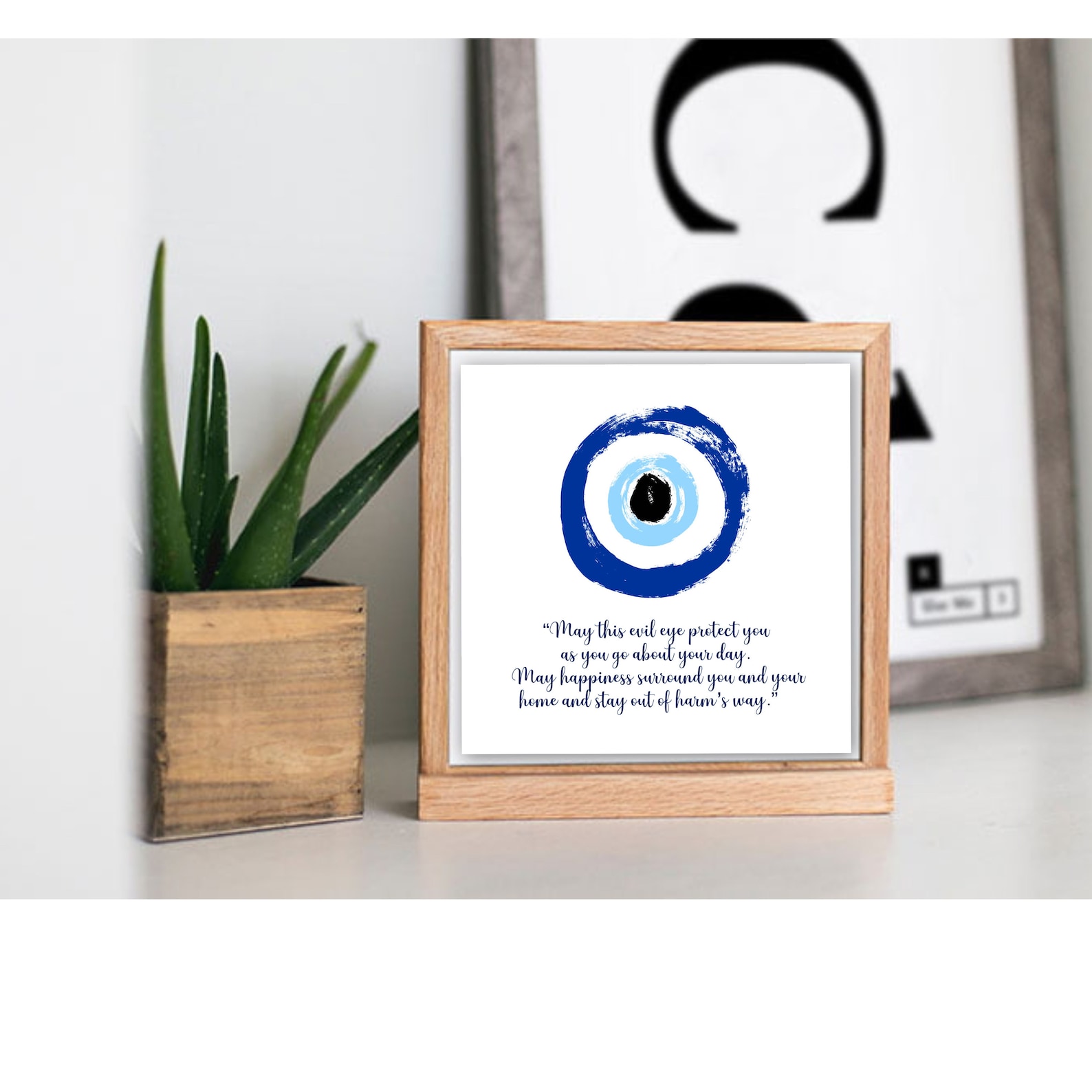 EVIL EYE , Bad Luck Catcher Nazarlik With a Beautiful Wish Quote for ...
