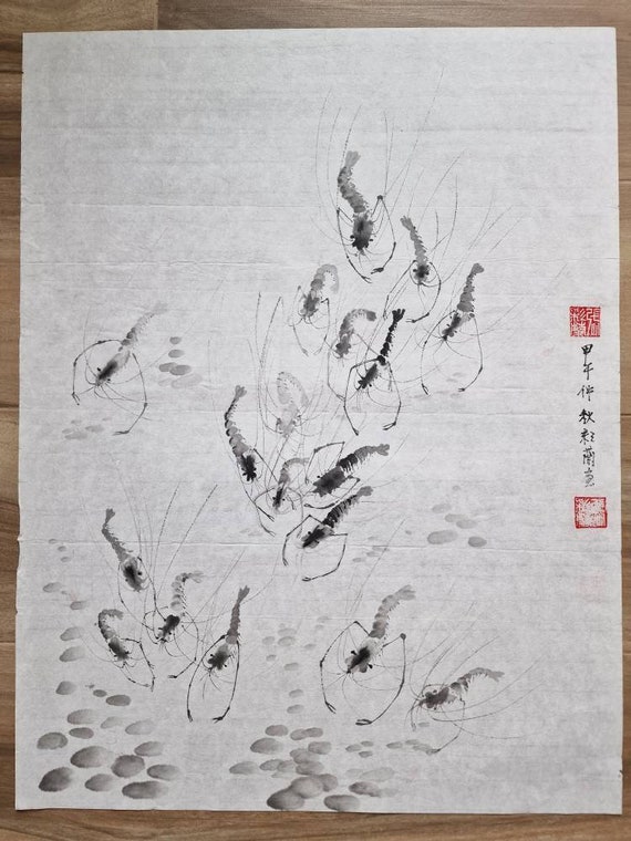 Chinese Crayfish Painting - Etsy