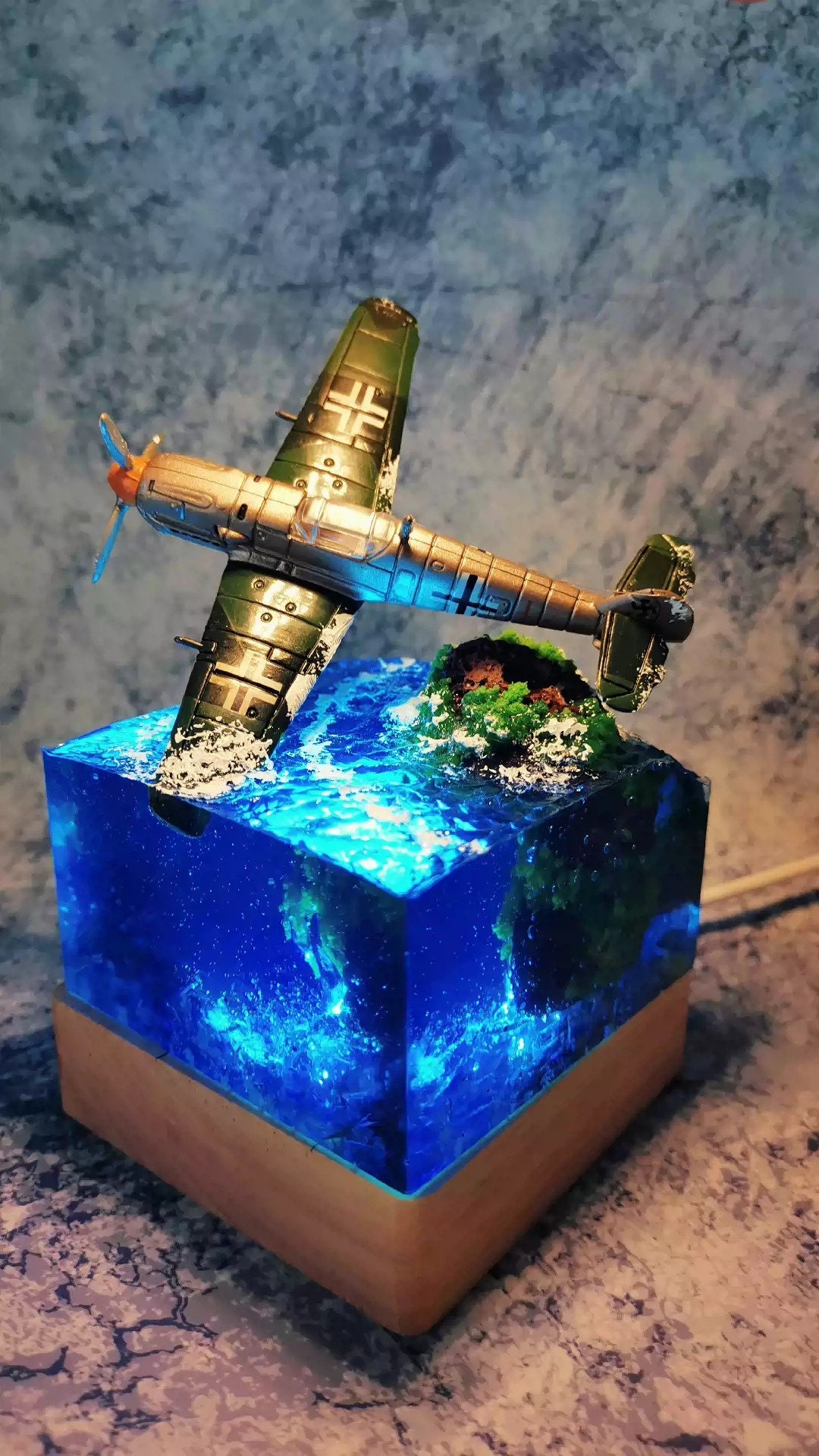 Night Light Airplane Ocean Drip Scene Drip Model Ornament Night Light ...