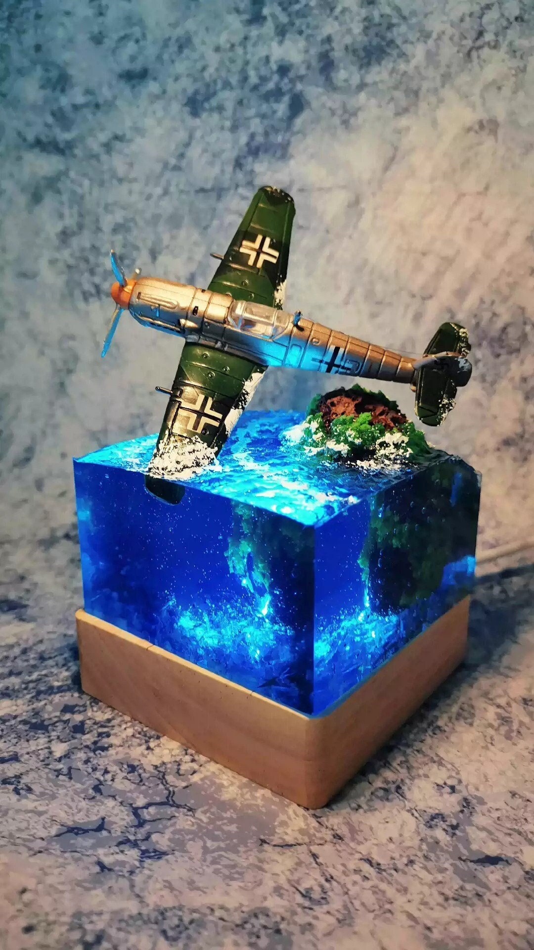 Night Light Airplane Ocean Drip Scene Drip Model Ornament Night Light ...