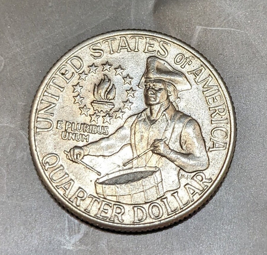 Bicentennial Quarter hulk Face Drummer Boy Reverse filled D Mint Mark ...
