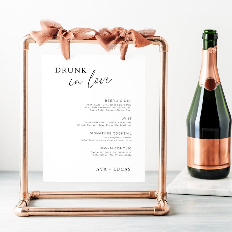 Drunk in Love Wedding Sign - Etsy