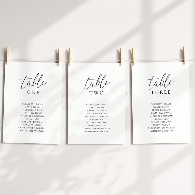 Elegant Table Number - Etsy