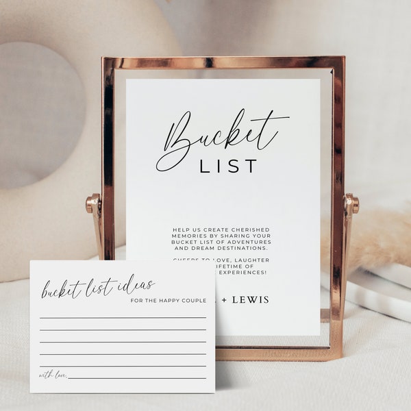 Bucket List Wedding Sign - Etsy
