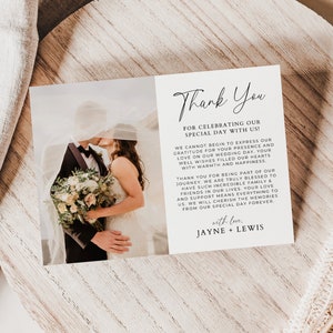 Wedding Thank You Cards, Wedding Photo Thanks Note, Wedding Thank Yous ...