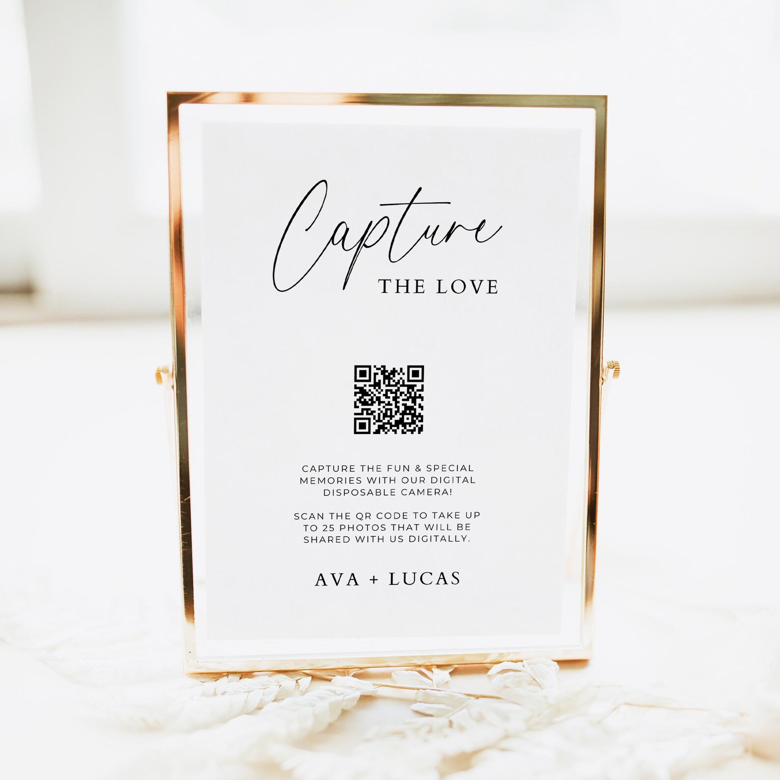 Capture the Love Sign Template for POV Camera App, Digital Disposable ...
