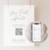 Digital Seating Chart With QR Code Sign Template, Wedding Alphabetical ...