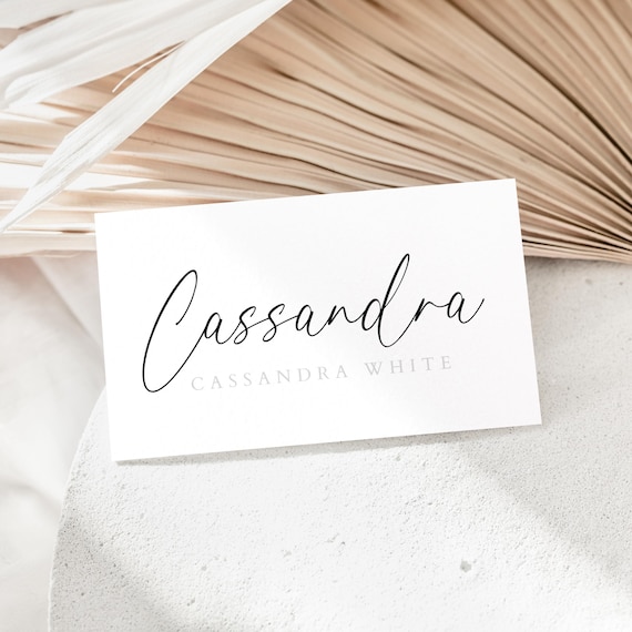 Plantilla De Tarjeta Con Nombre Para La Mesa