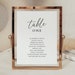 Wedding Table Numbers and Names, Printable Table Number Signs for ...