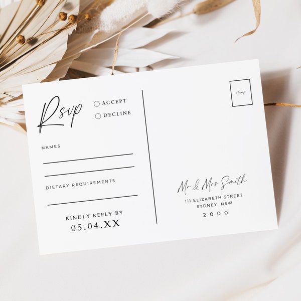 Rsvp Postcard - Etsy