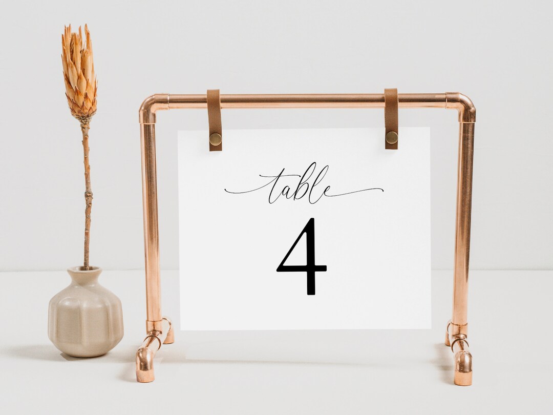 Minimal Wedding Table Numbers Elegant Wedding Reception Table Number ...