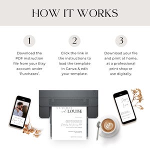 Name Place Card Template, Modern Minimalist Flat or Folded Table ...